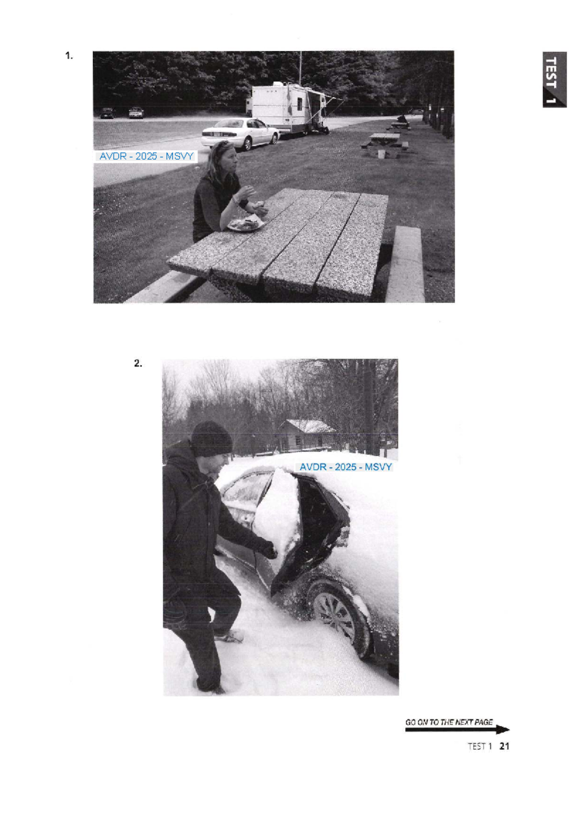 AVDR 2025 MSVY Listening Test 1 - Practice Questions - Studocu