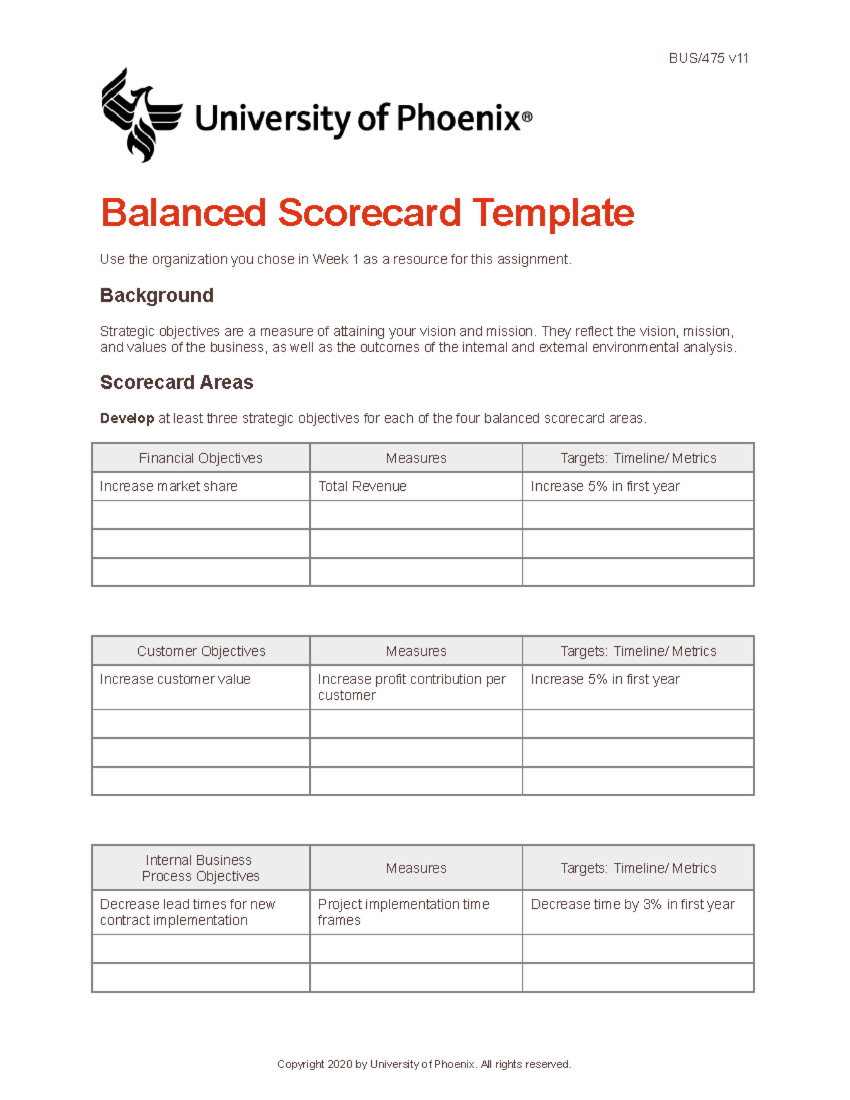 BUS475 v11 wk3 Balanced Scorecard Template - BUS/475 v Balanced ...