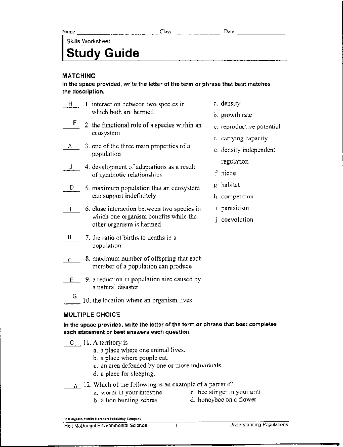Shianna Ash - ENV 101 Chapter 8 Skills Worksheet Study Guide - Studocu