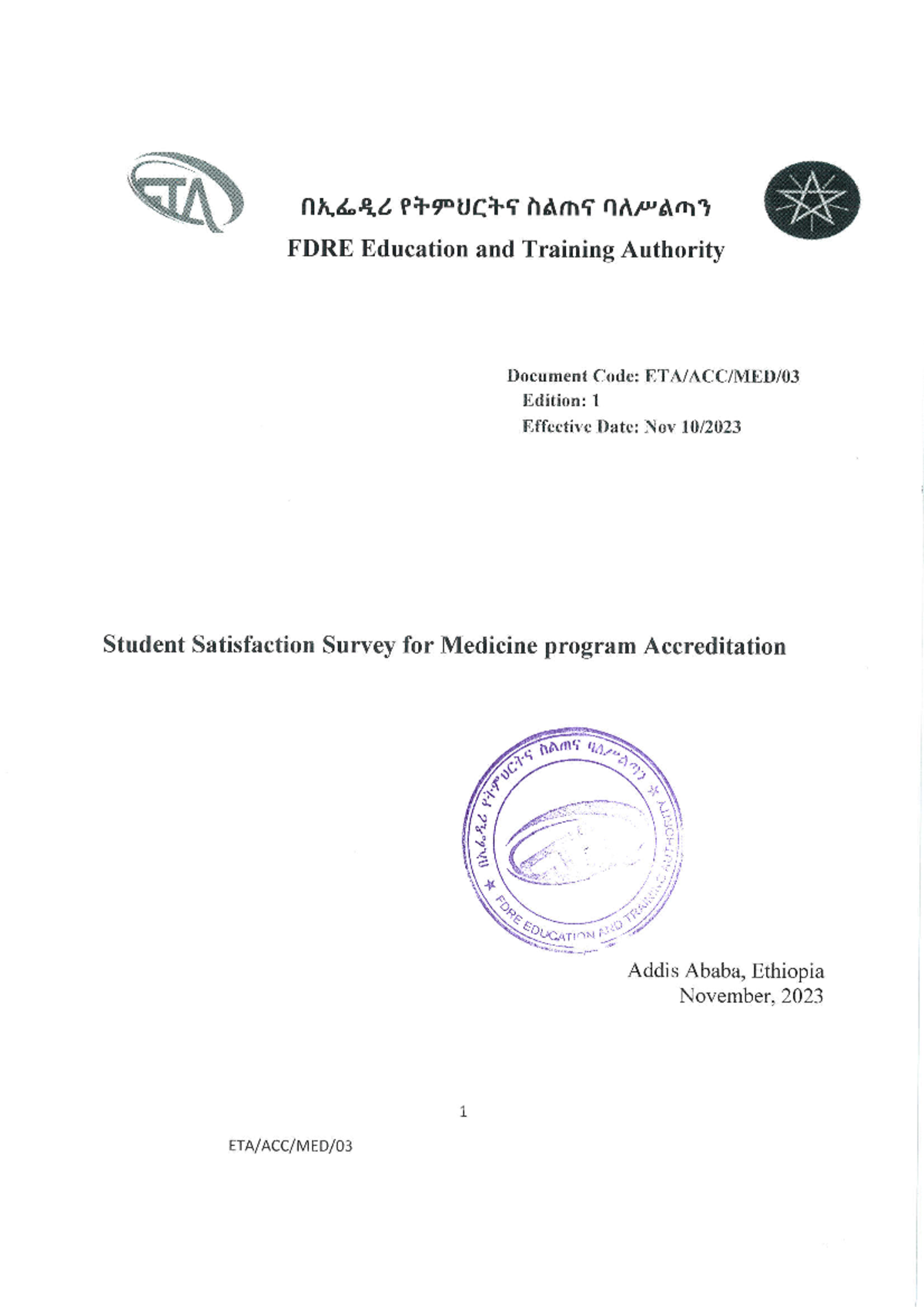 Student Satisfaction Survey Guide for Medicine Program Accreditation ...