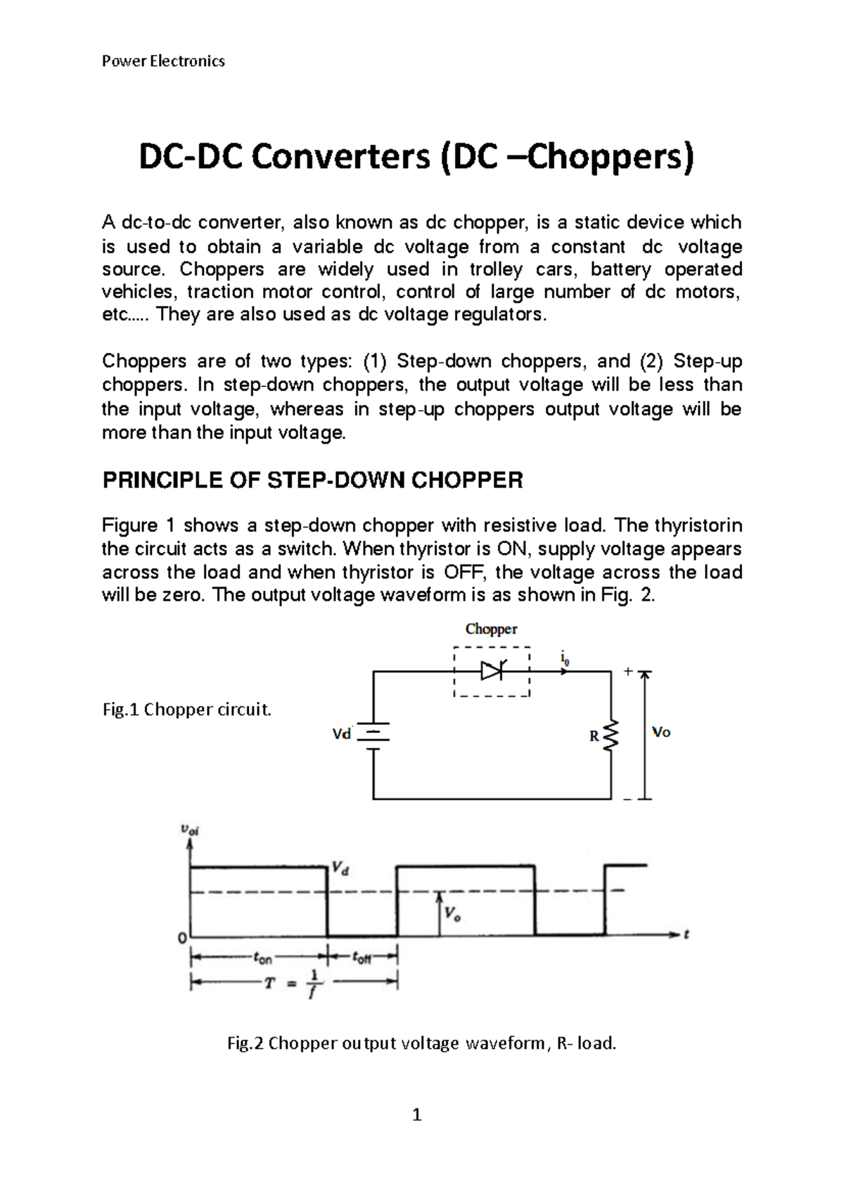 Chopper-basic-PDF - Good learning notes - DC-DC Converters (DC ...