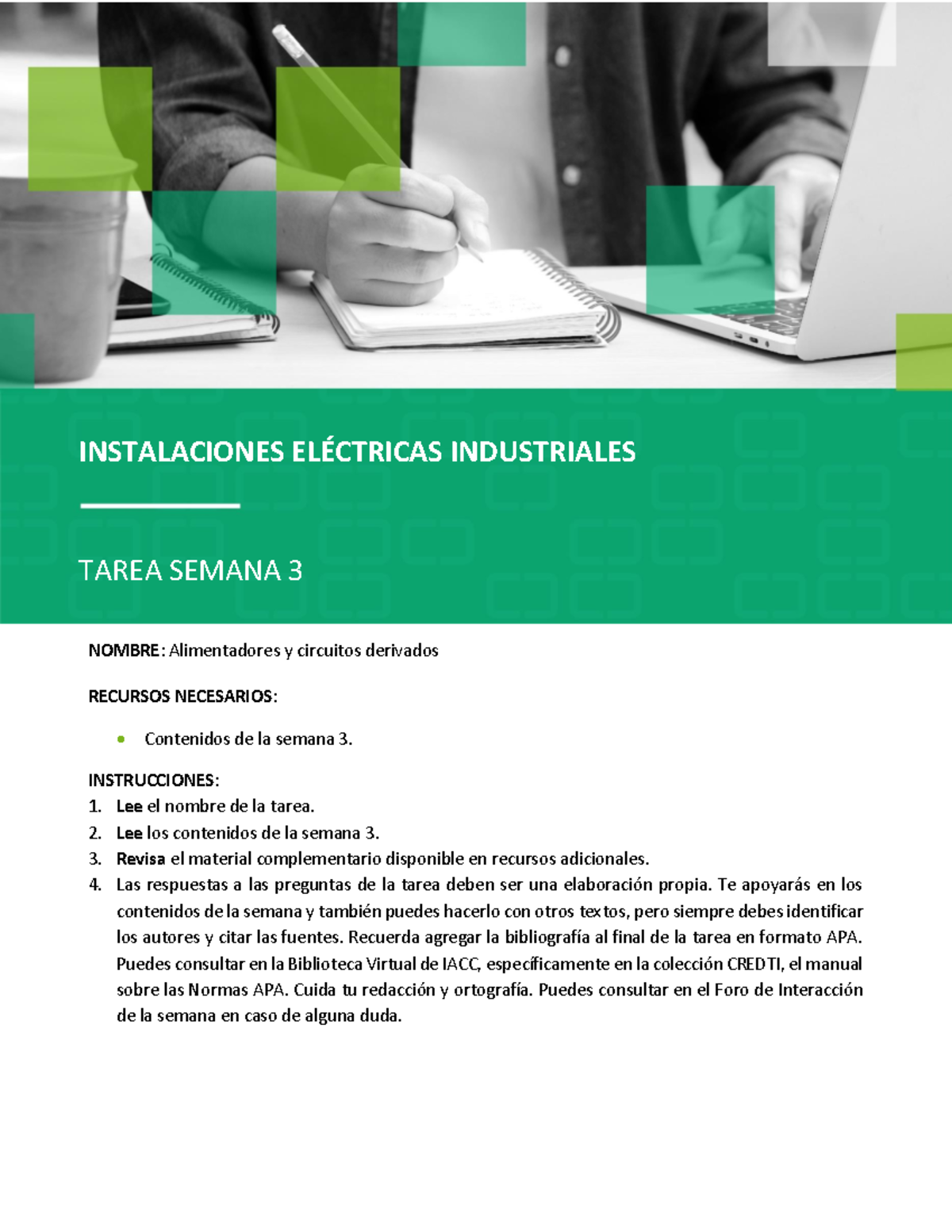 S3 Tarea SET A Insei 1301 (251022) - NOMBRE: Alimentadores y circuitos ...