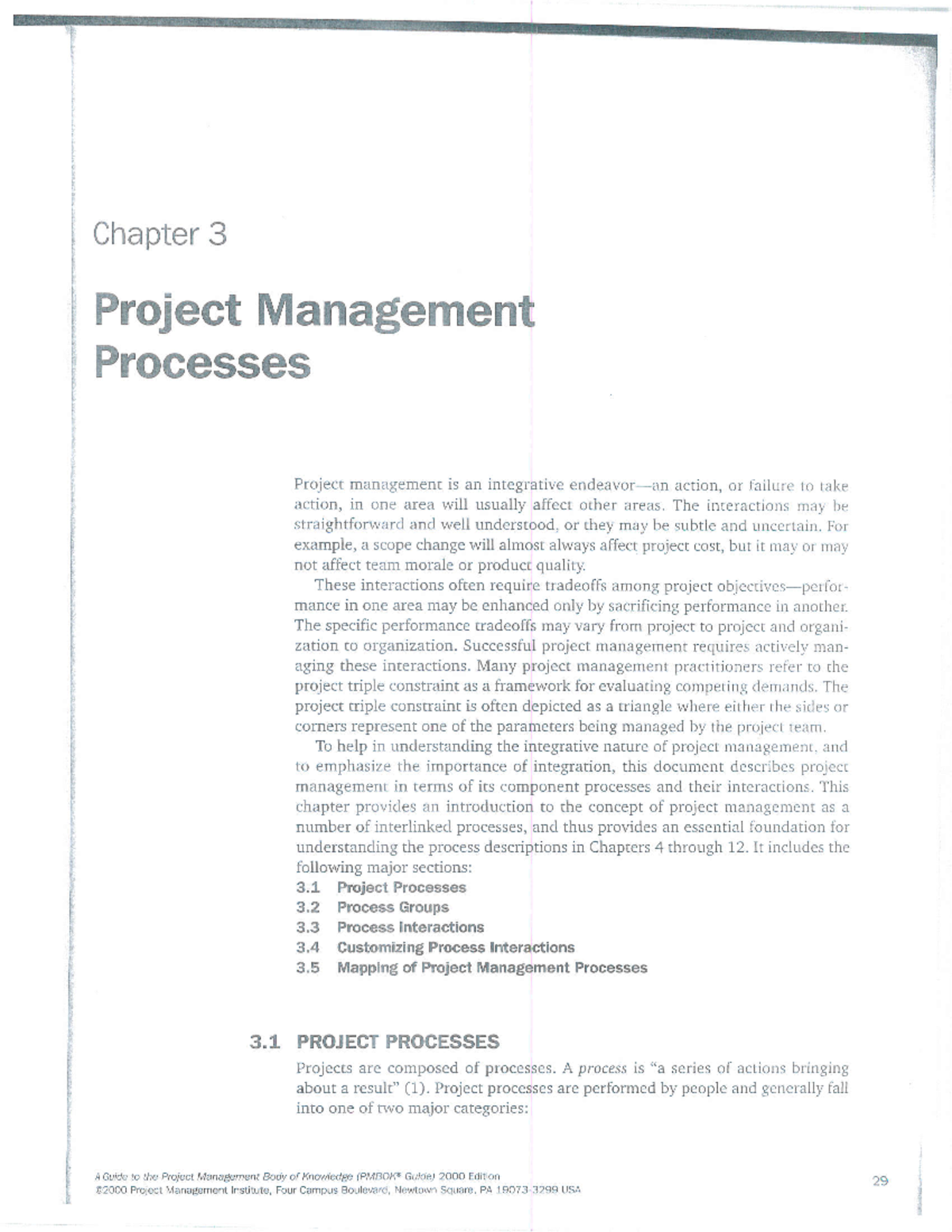 Chapter 3: Understanding Project Management Processes - Studocu