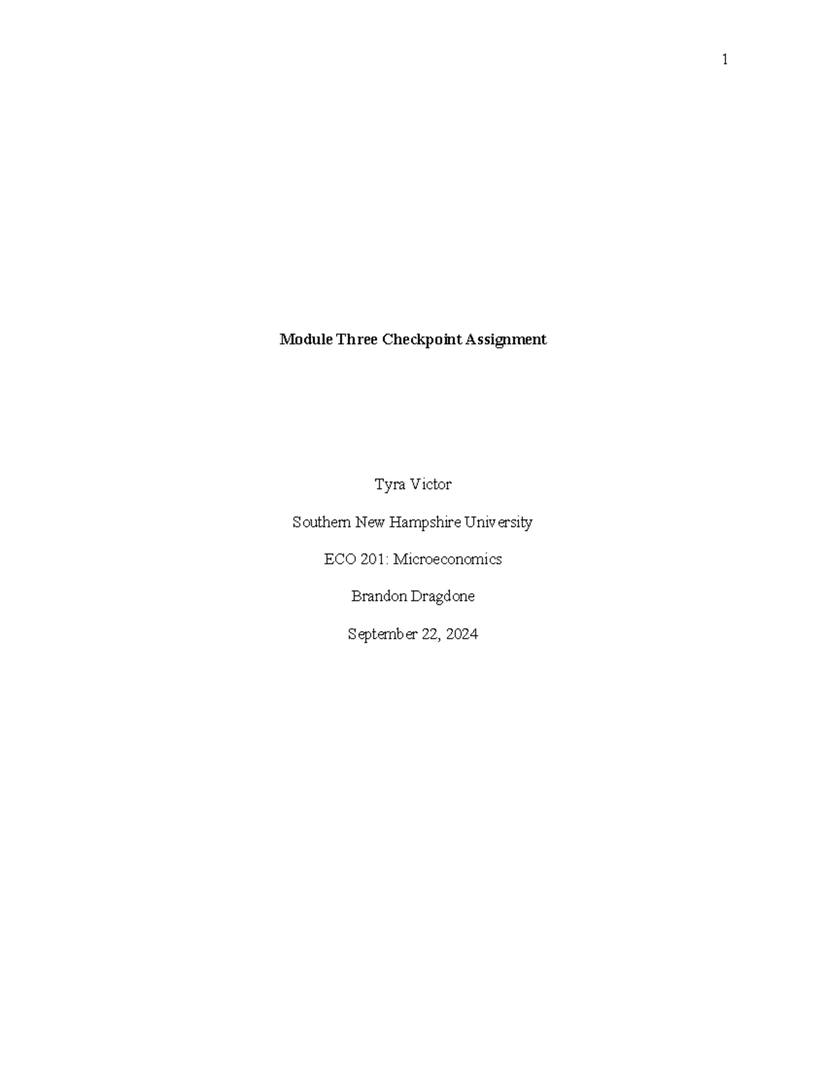 ECO 201 Module 3 Checkpoint: Walmart's Supply & Demand Analysis - Studocu