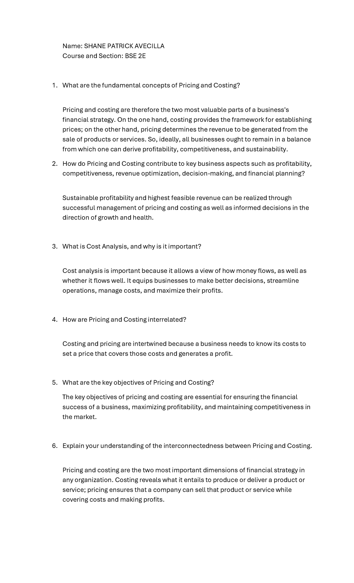 Document 55 - what is art - Name: SHANE PATRICK AVECILLA Course and ...