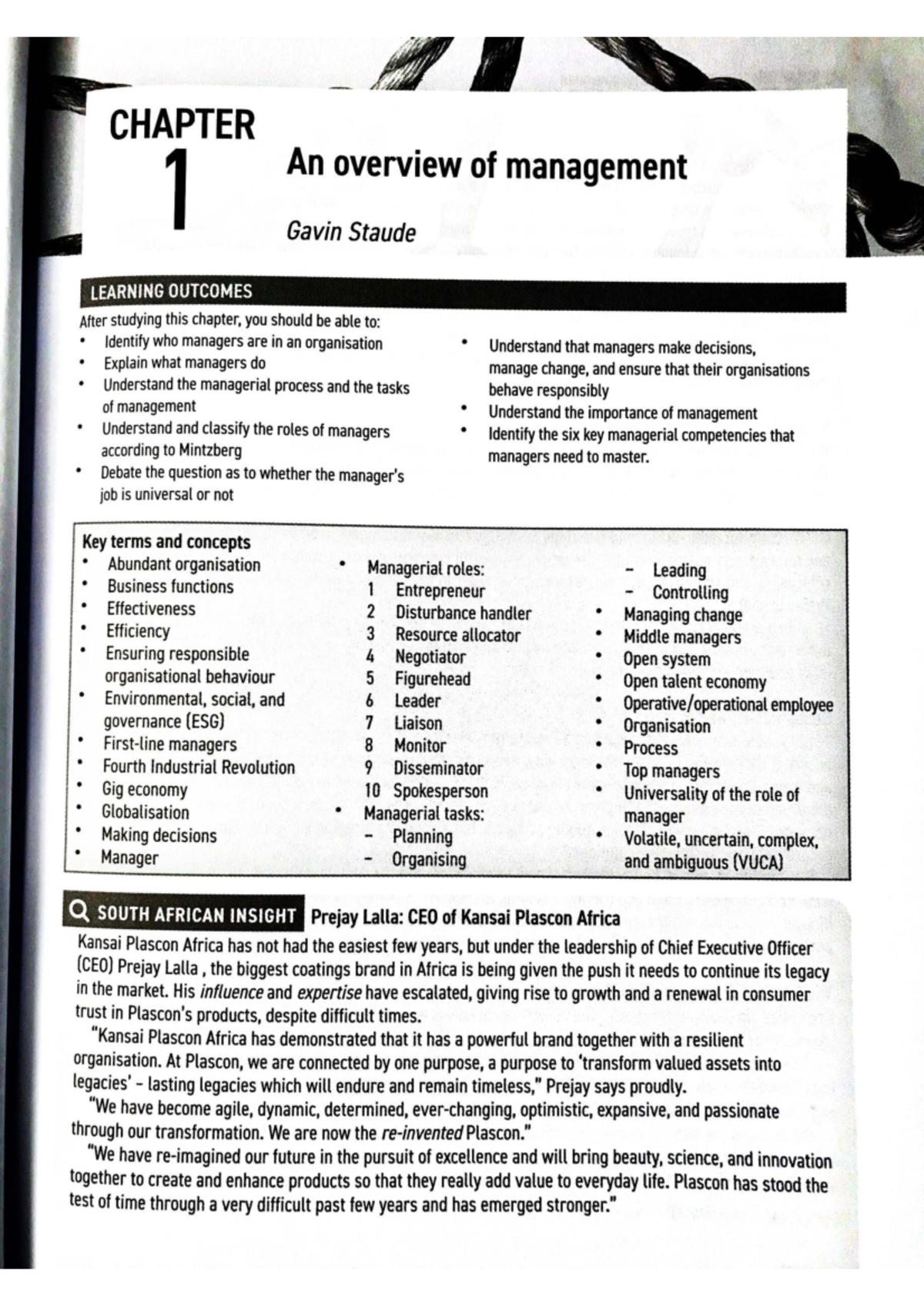 "MANAGEMENT 101: CHAPTER 1 - An Overview of Management" - Studocu