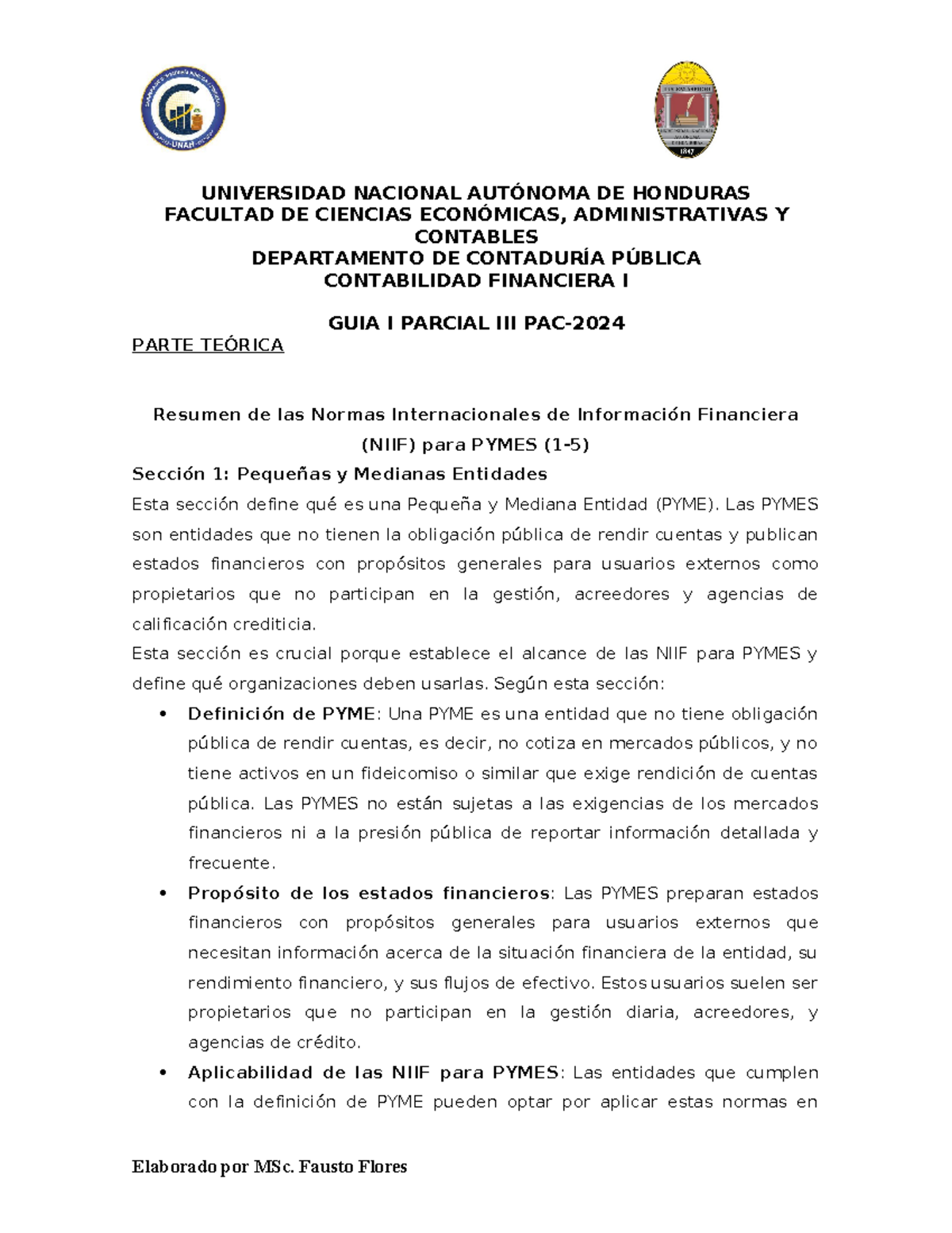 Guía I PAC 2024: Contabilidad Financiera para PYMES - Studocu