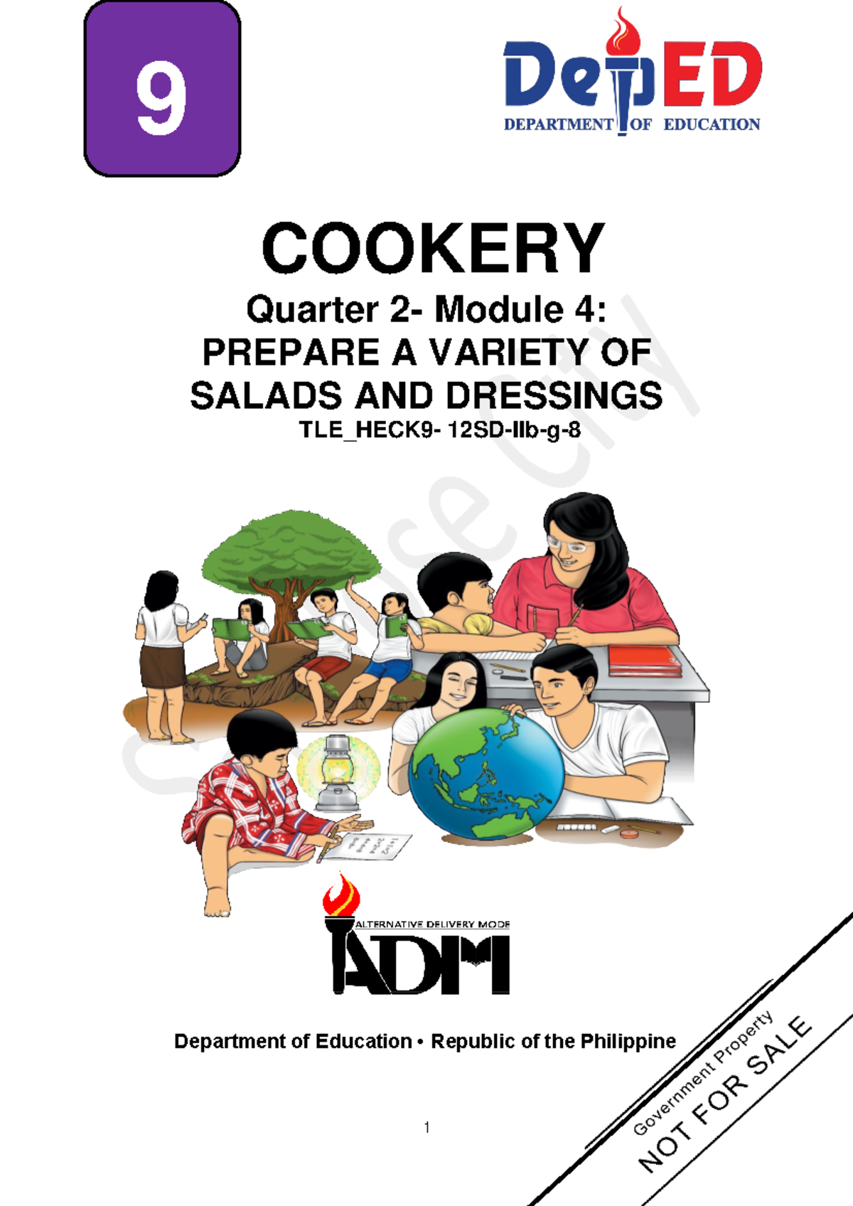 TLE9- Cookery Module 4: Preparing Varied Salads & Dressings - Studocu