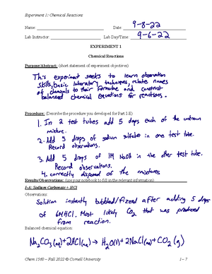 Copper in a Penny Lab Report - Experiment 6: Copper in a Penny ...