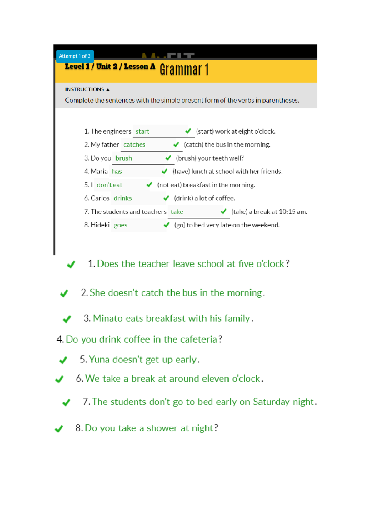 M.FIT Level 1 Unit 2 - Lesson A, B, C, D, and E Study Guide - Studocu