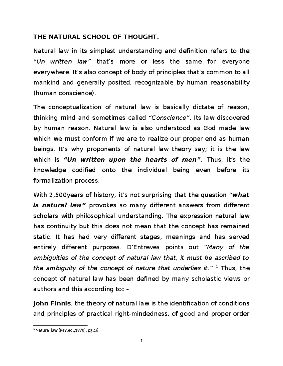 Natural Law Definition Science