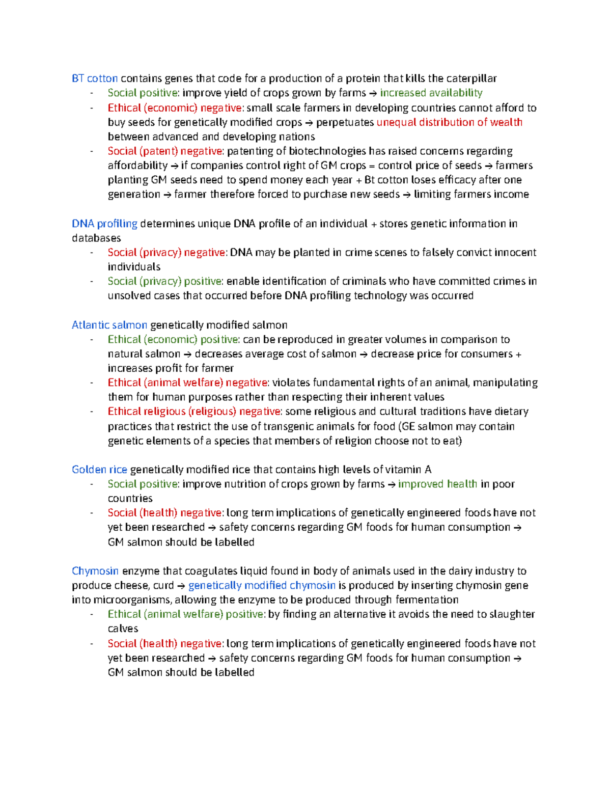 BT Cotton and GM Foods: Ethical and Social Implications in ...