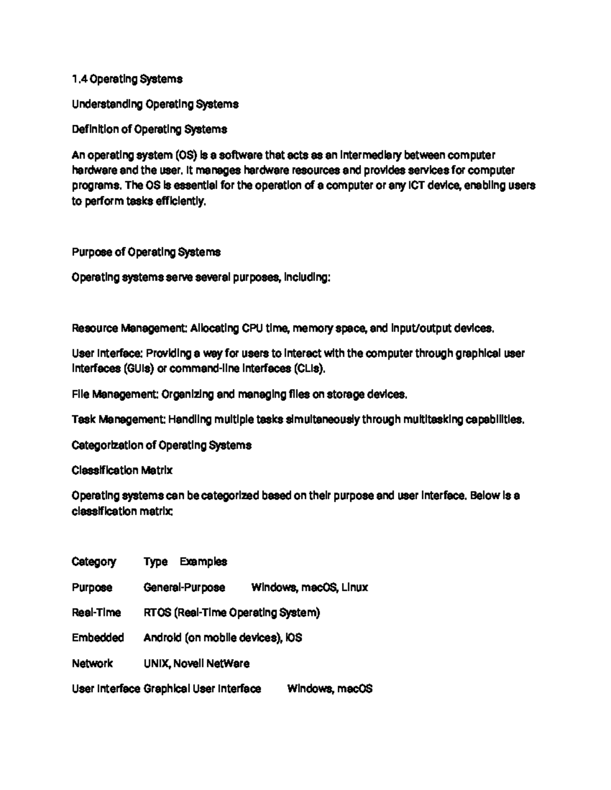 1.4 Operating Systems: Understanding Their Role in ICT Integration ...