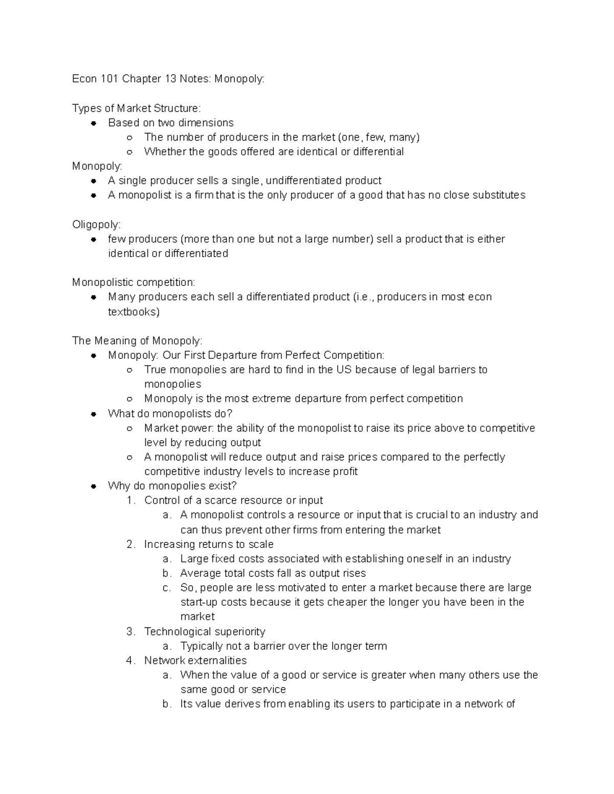 Econ 101 Final Exam Review Notes - Econ 101 Final Exam: Exam 1 ...