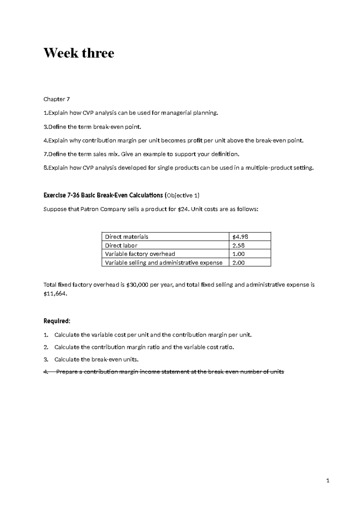 Week 3 - Tutorial questions and solutions - Week three Chapter 7 1 how ...