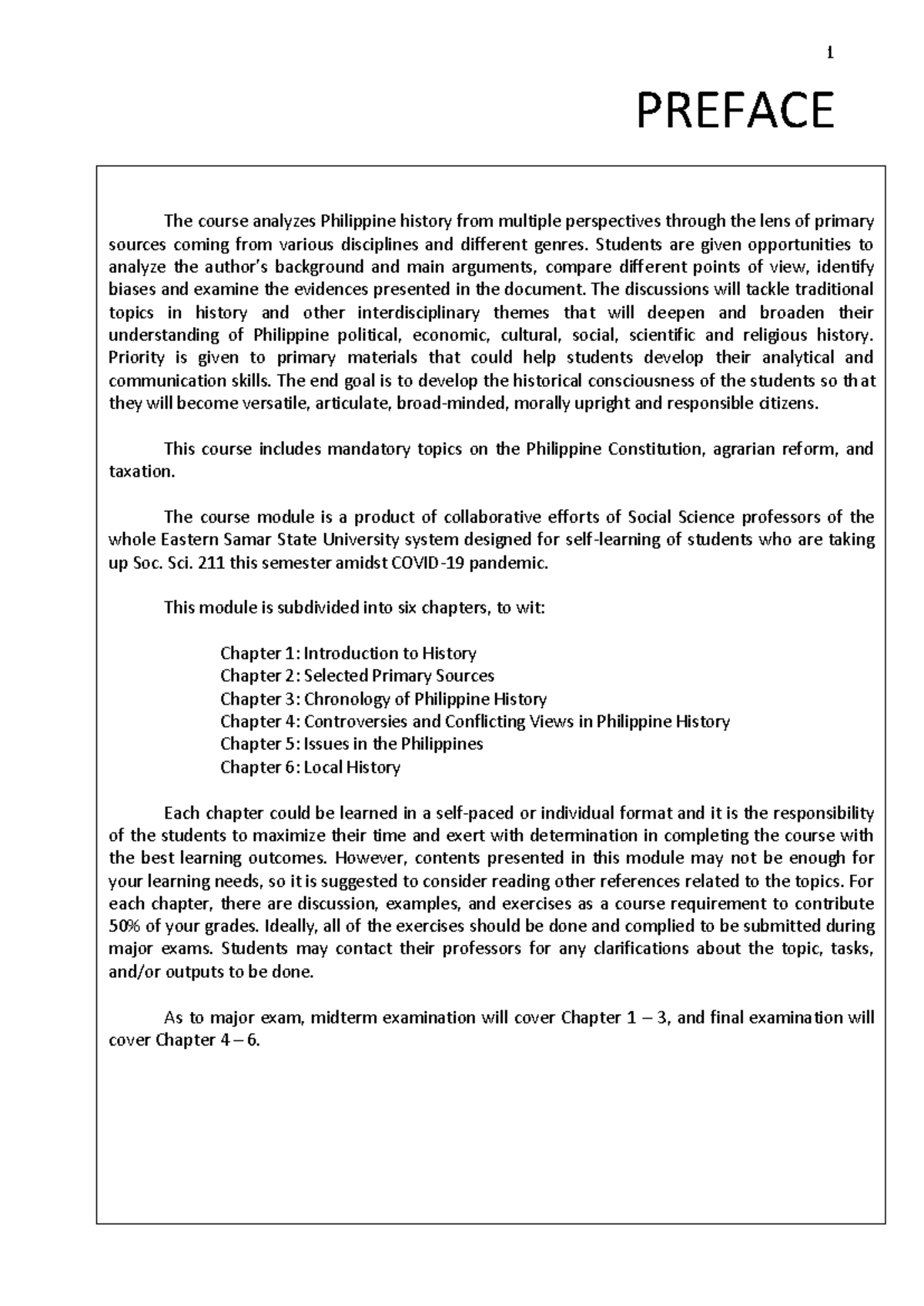 Module IN Readings: Understanding Philippine History Concepts - Studocu