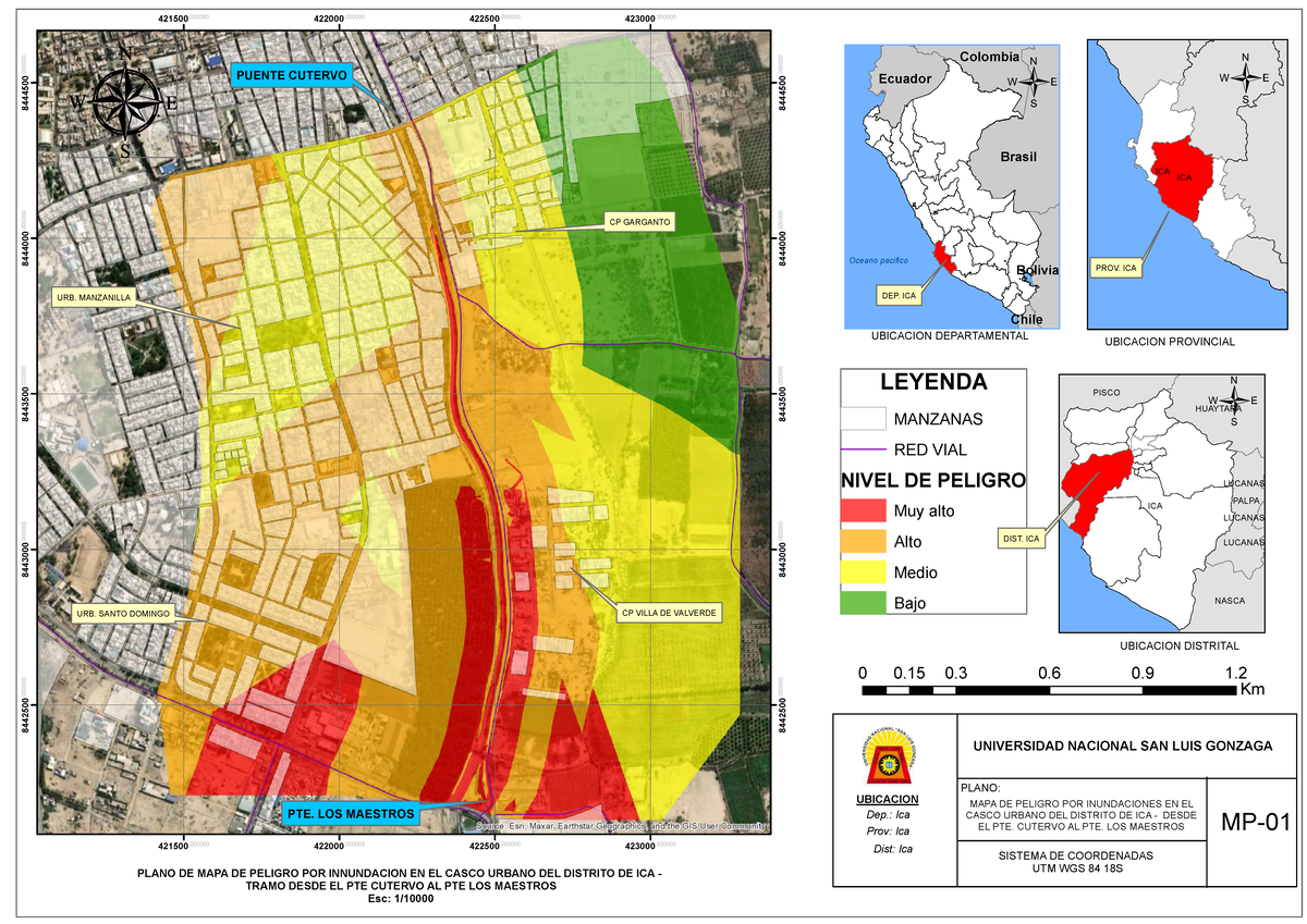 MAPA DE PELIGRO POR INUNDACION EN ICA - MAESTRÍA V3 - Studocu