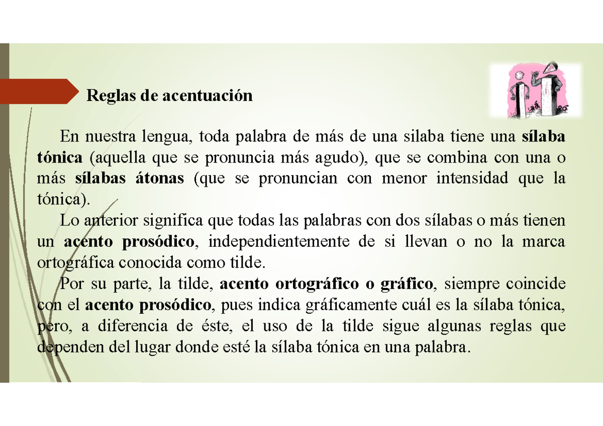 Reglas de Acentuación en Español: Guía Completa 1 - Studocu