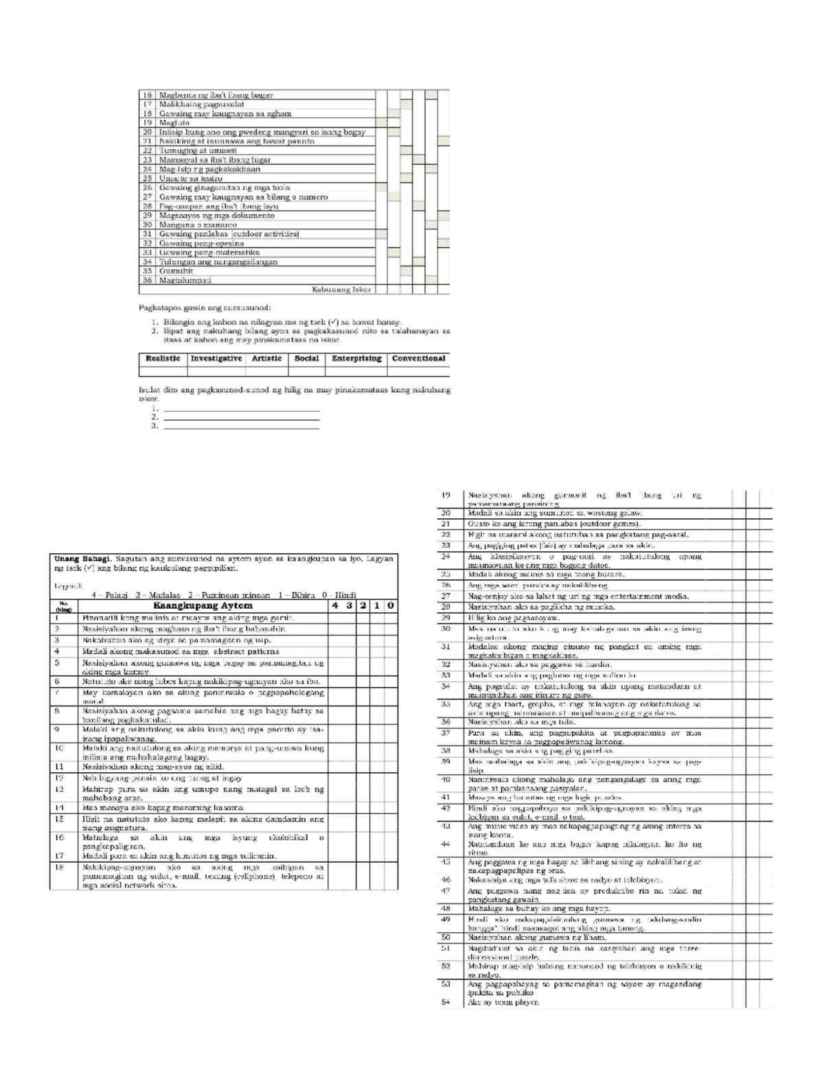 ESP MODULE Q4 GRADE 9: Pagsusuri sa mga Talento at Hilig sa Kurso - Studocu