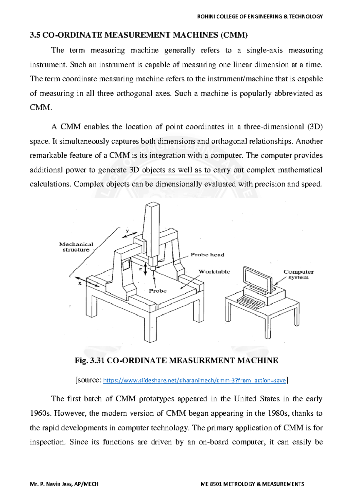 CMM - Introduction to Coordinate Measuring Machines and Their ...