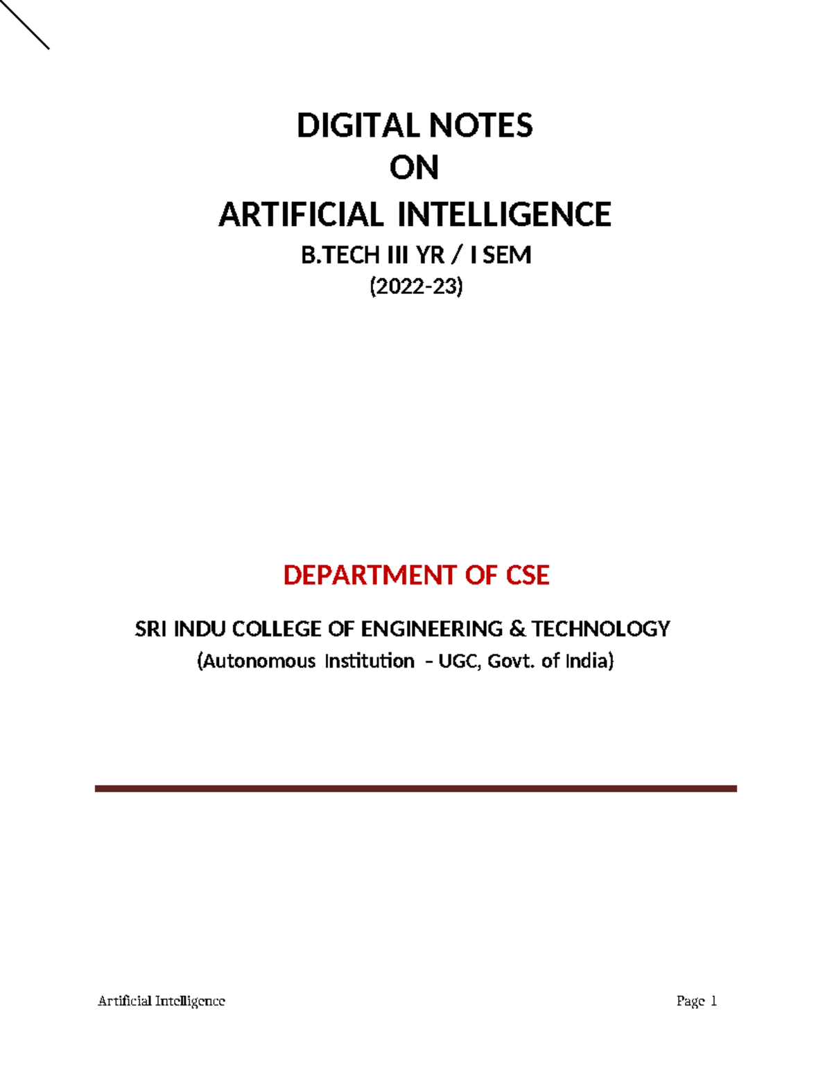 II-Introduction to Artificial-Intelligence - DIGITAL NOTES ON ...