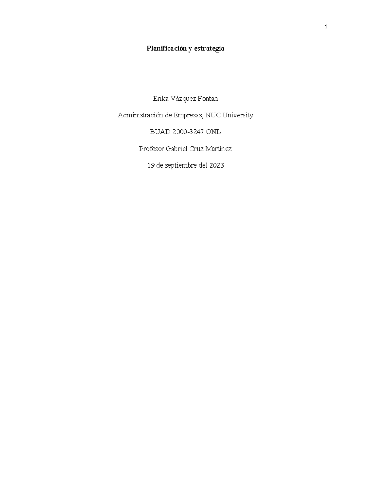 Tarea Módulo 3.2: Planificación y Estrategias en BUAD 2000-3247 ONL ...