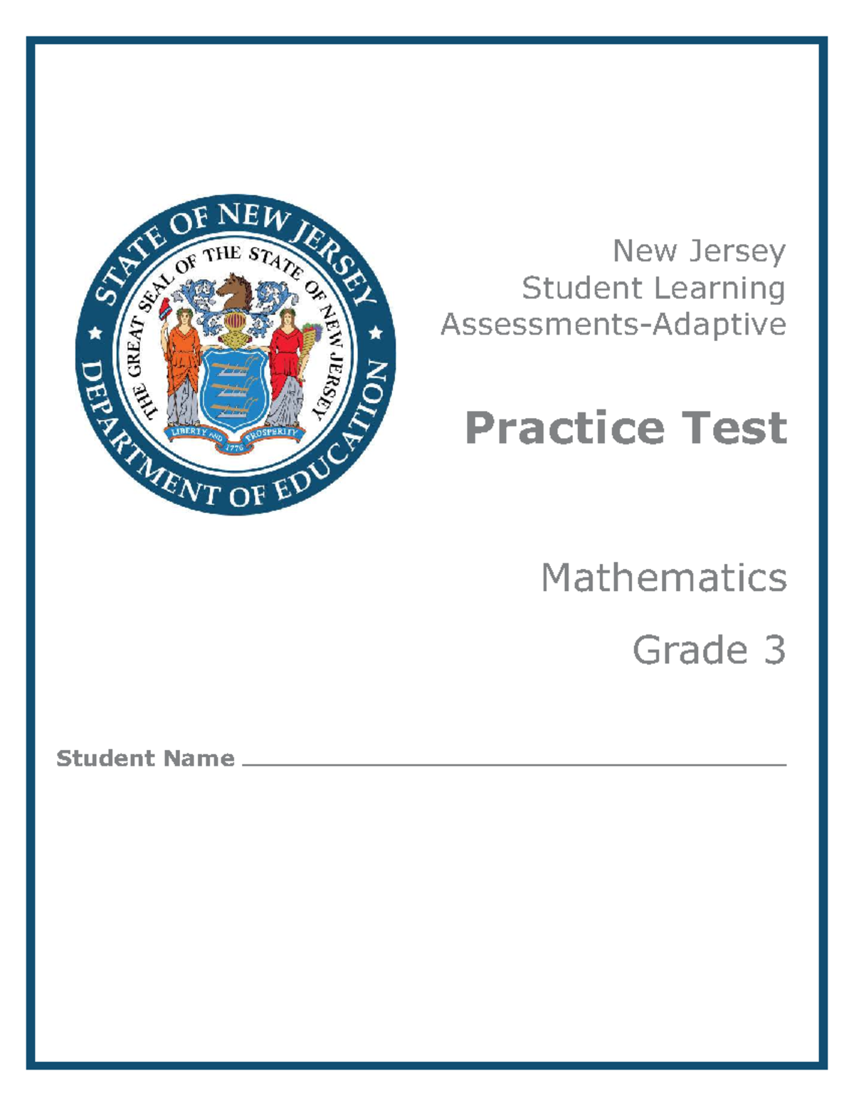 NJSLA Adaptive Grade 3 Math Practice Test Guide - Studocu
