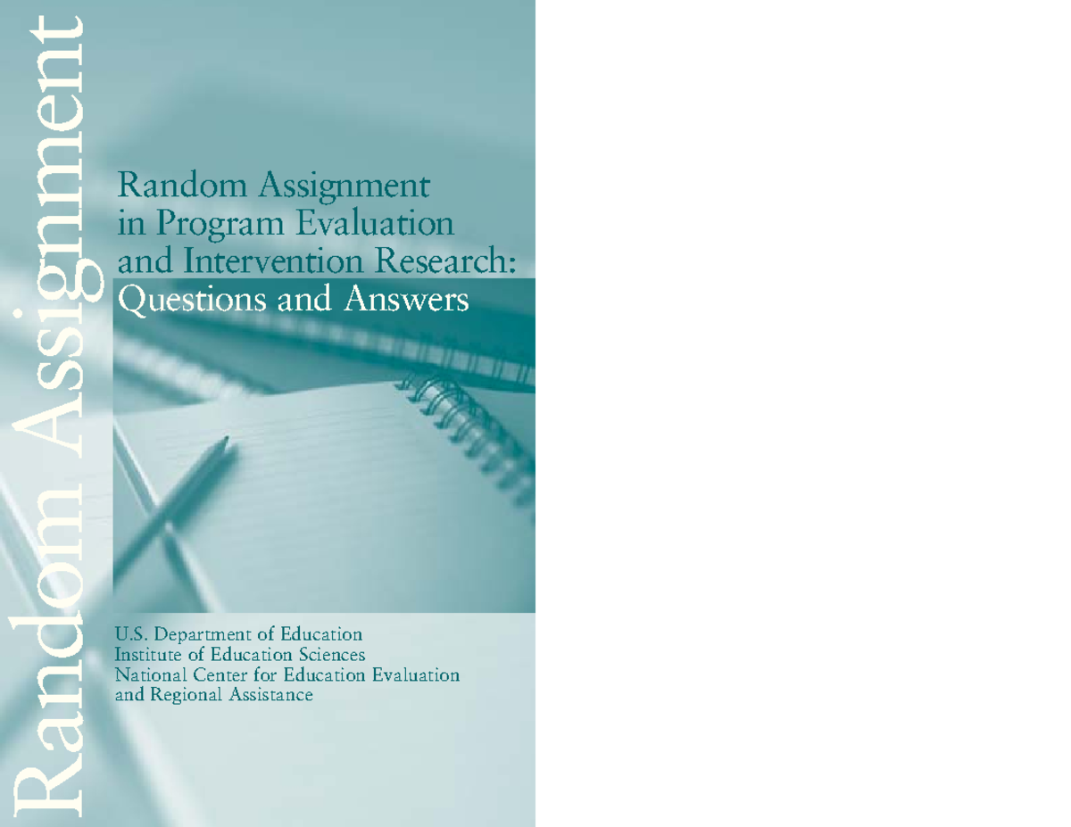 Random Assignment in Program Evaluation: Key Insights and Q&A - Studocu
