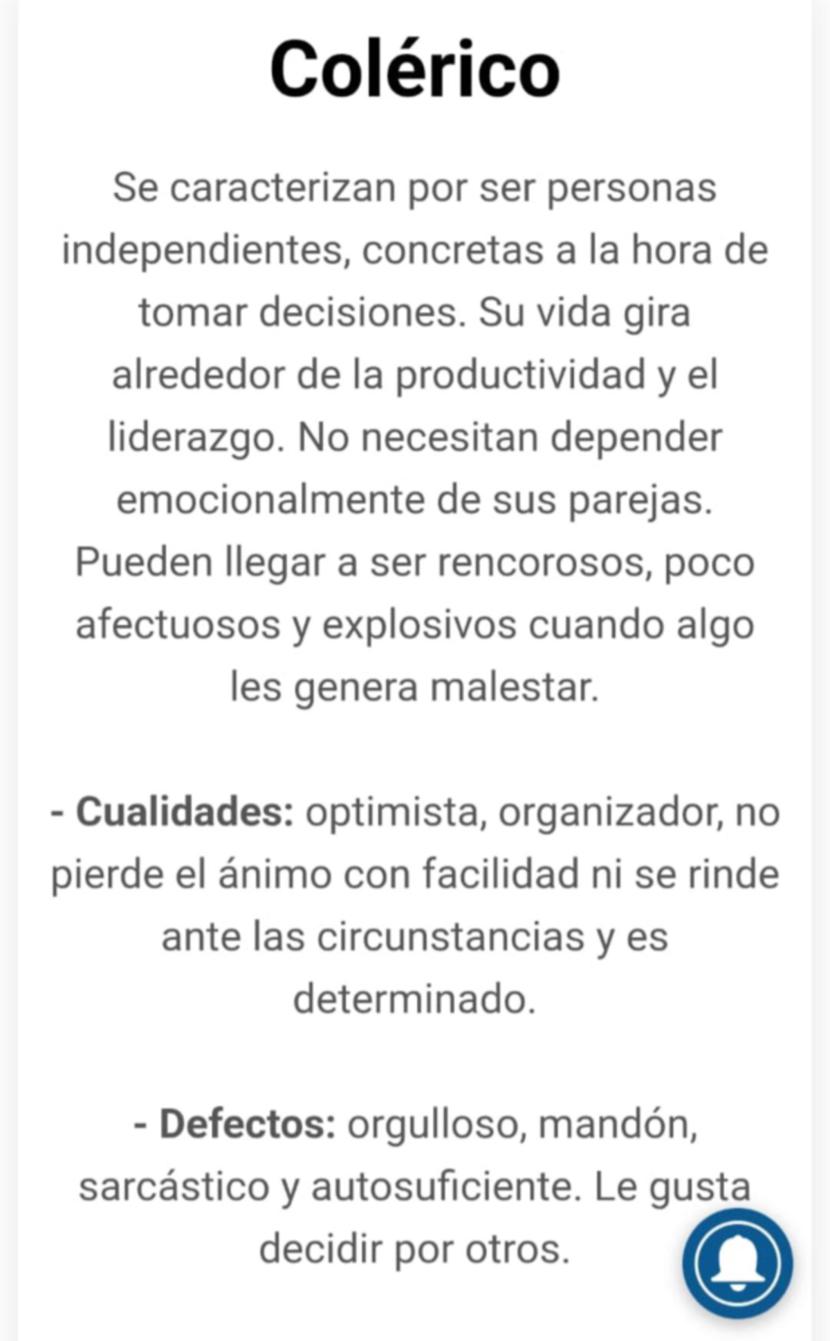 Características de la Personalidad Colérica - Instituto Traversari ...