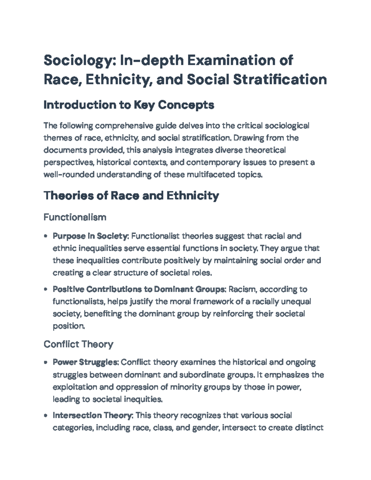 Sociology 101: Race, Ethnicity, and Social Stratification Overview ...