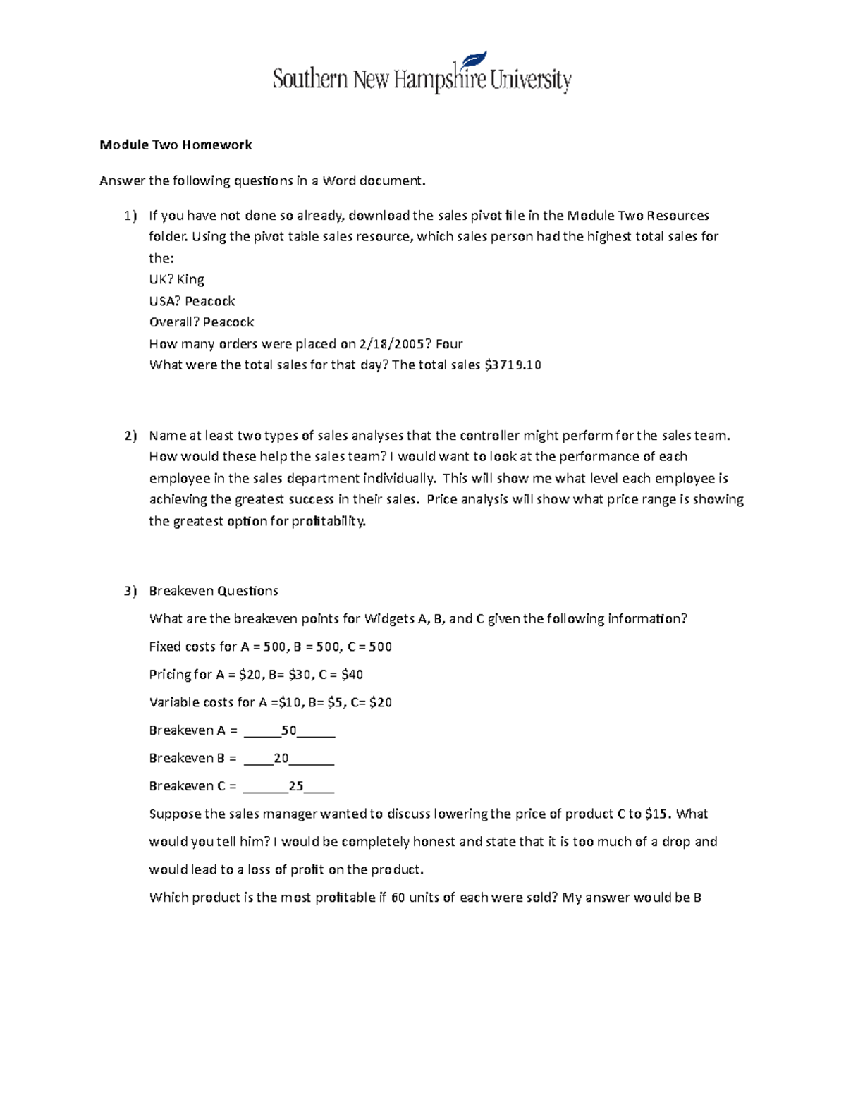 ACC 340 Module Two Homework - Module Two Homework Answer the following ...