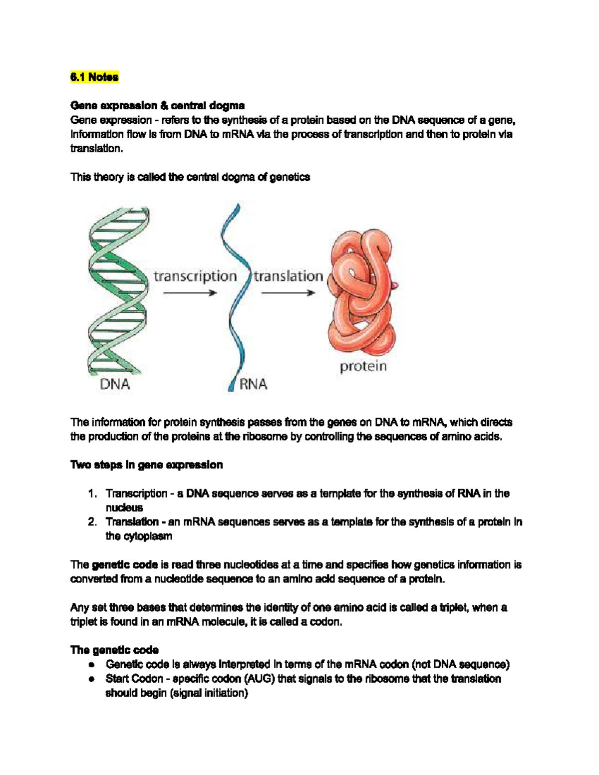Biology Grade 11 - Unit 4 - Chapter 4 Notes - Studocu