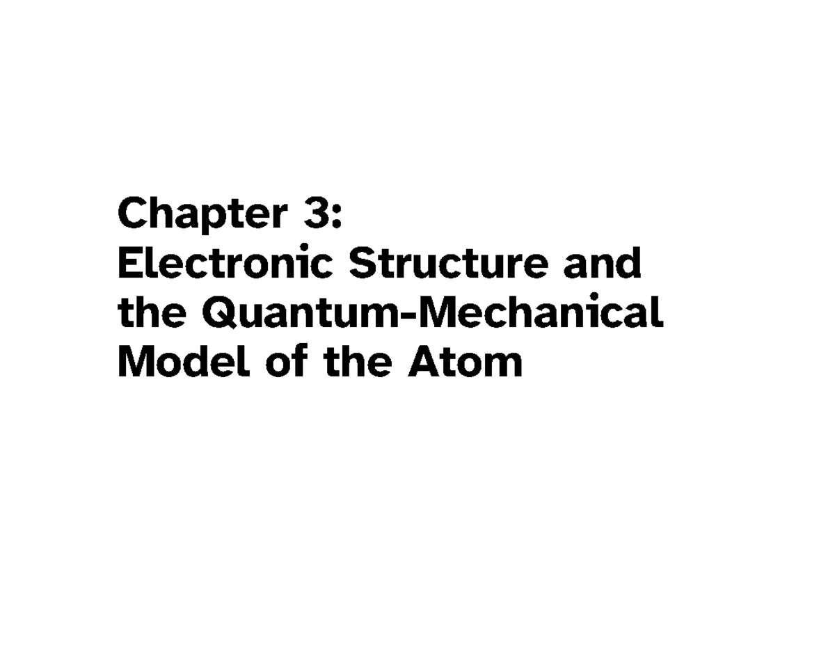 Chapter 3: Electronic Structure & Atomic Models - Emission Spectra ...