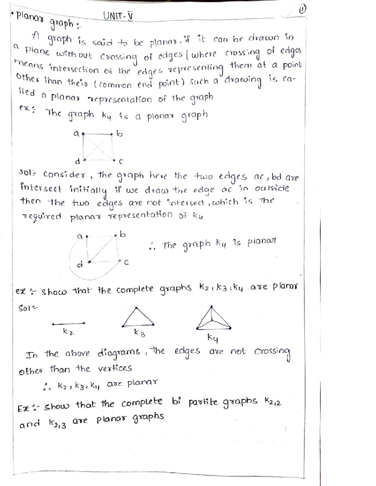 Planar Graphs and Their Properties - UNIT-5-2 - MFCS - Studocu