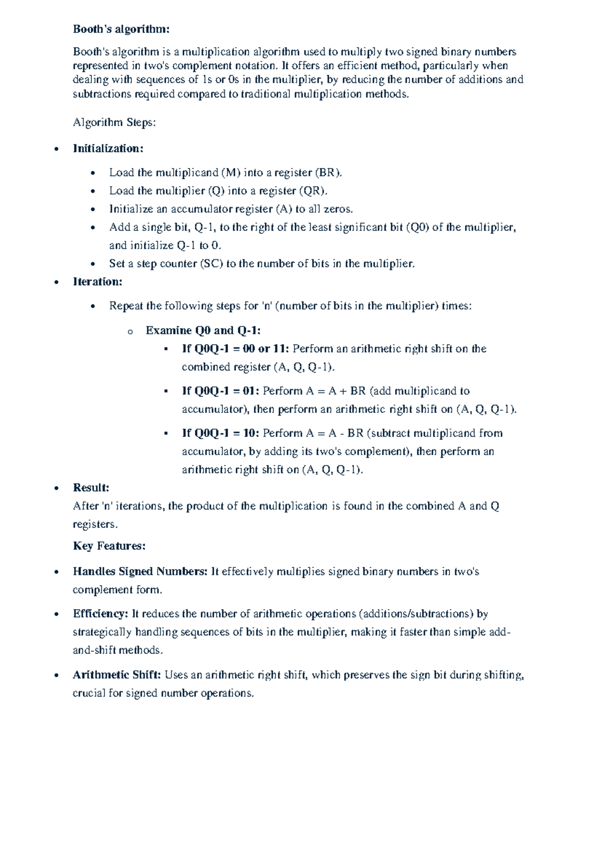 Booth's Algorithm: Efficient Multiplication of Signed Binary Numbers ...