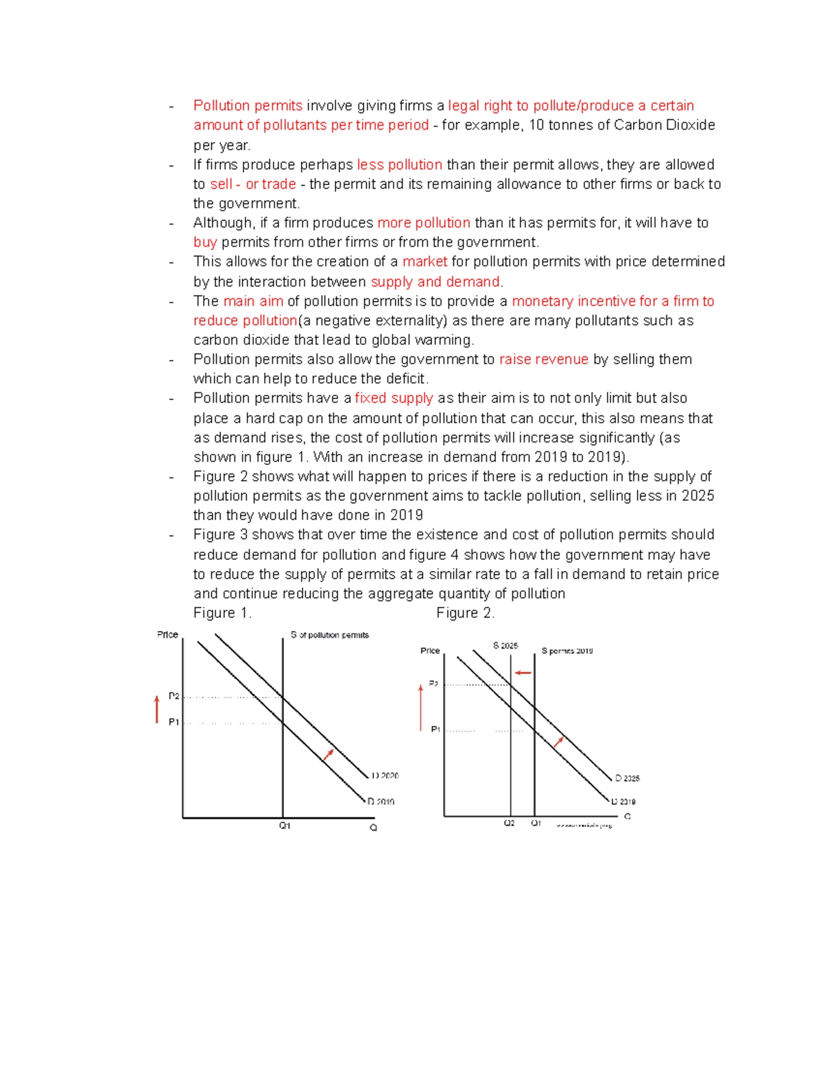 Tradeable Pollution Permits Notes - Edexcel A Level Economics - Studocu