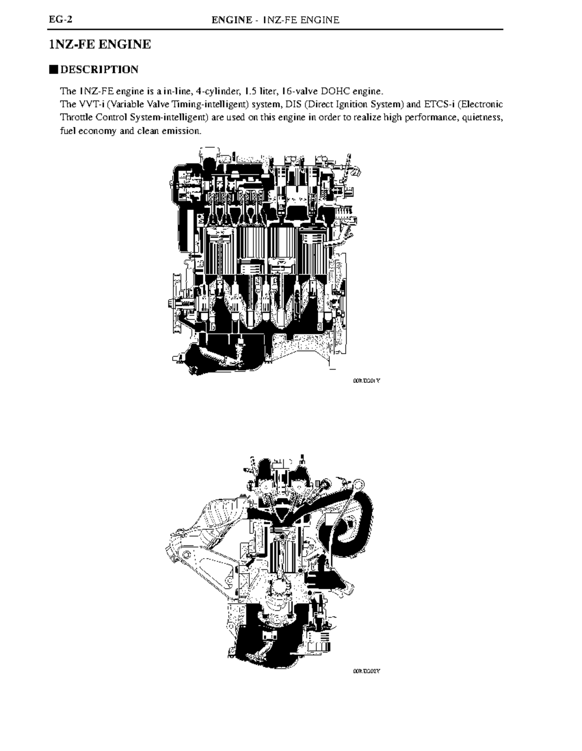 Toyota Vios 1NZ-FE Engine Specifications and Mechanisms Overview - Studocu