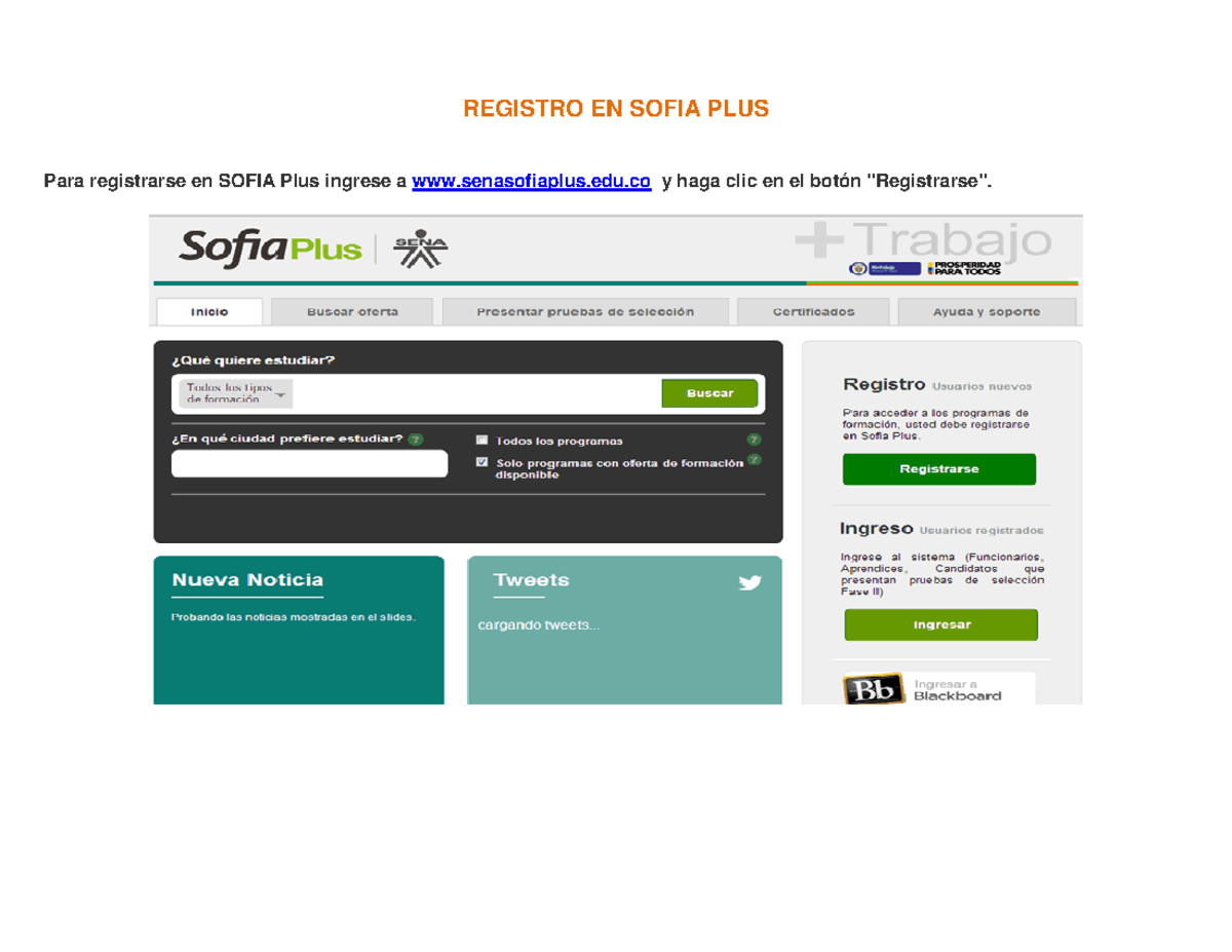 Guia Sofiaplus - Jzjdjxhzjxjxkzdh - REGISTRO EN SOFIA PLUS Para registrarse en SOFIA Plus ...