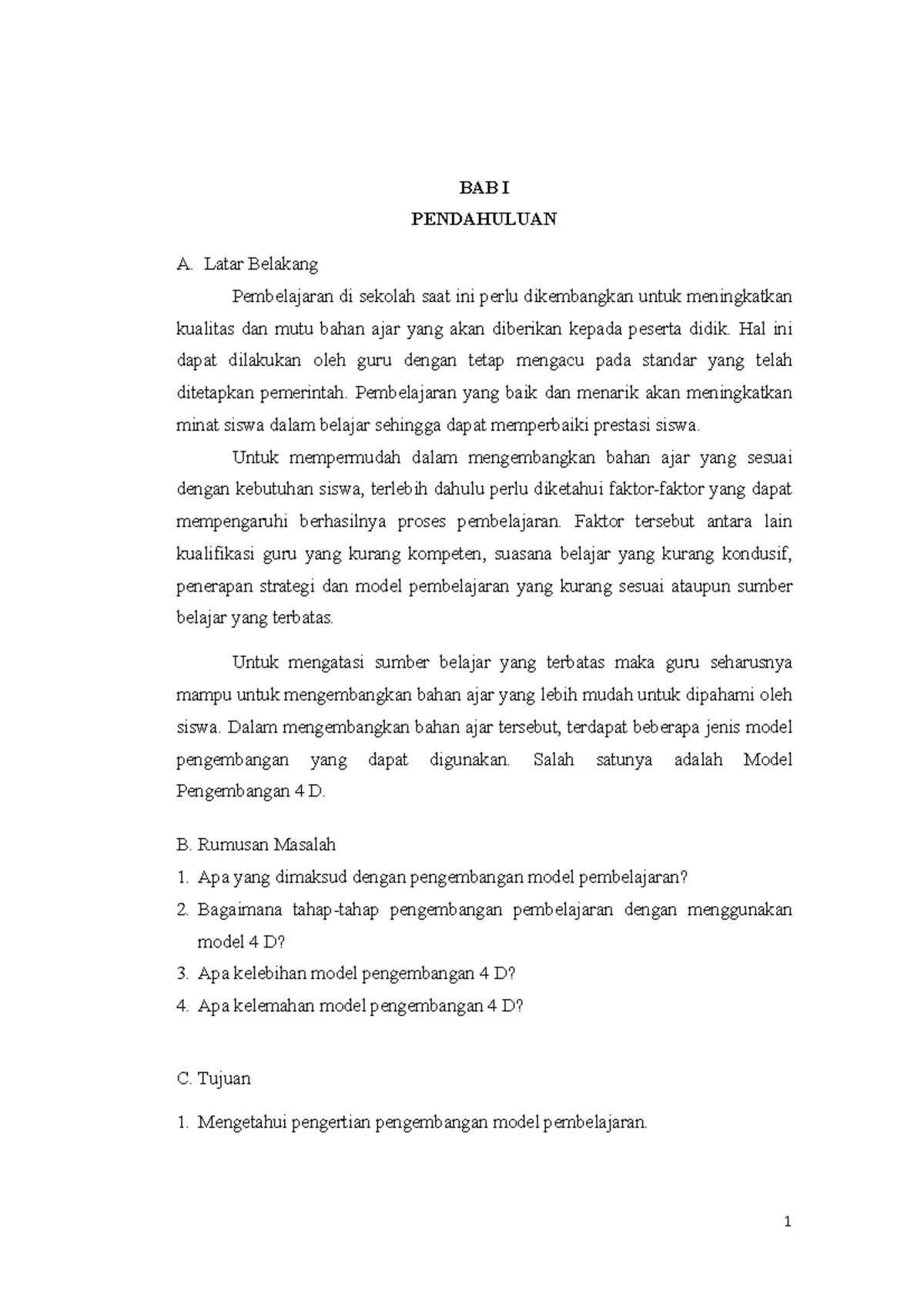 Model Pengembangan 4D dalam Pembelajaran: Analisis dan Implementasi ...