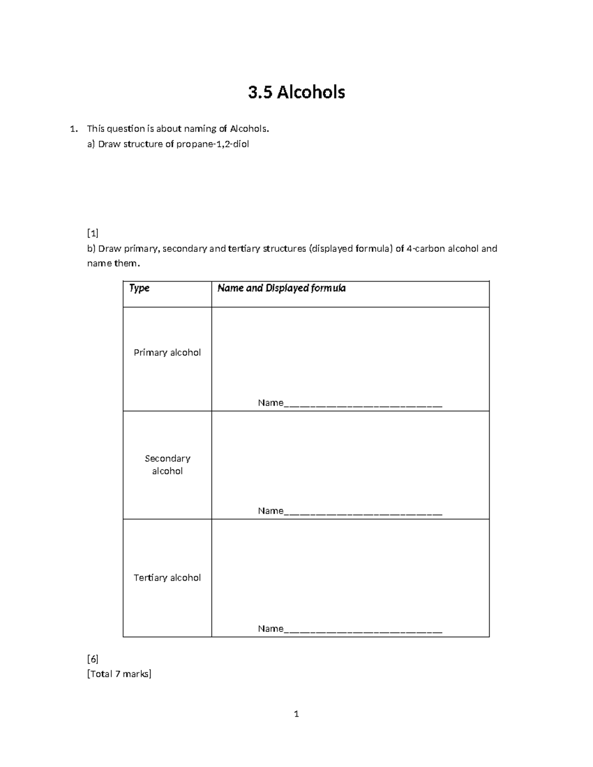3.5 Alcohols: Naming, Structures, and Biofuel Applications - Studocu