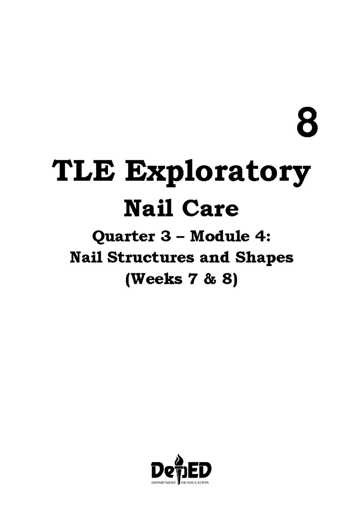 TLE 8 Nail Care Q3 Module 4: Understanding Nail Structures & Shapes ...