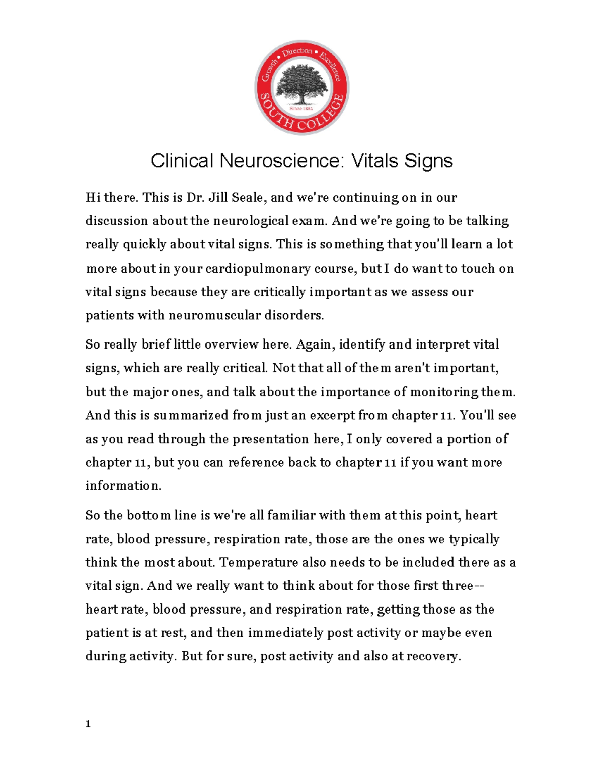 Clinical Neuroscience: Vital Signs Overview for Neuromuscular Disorders ...