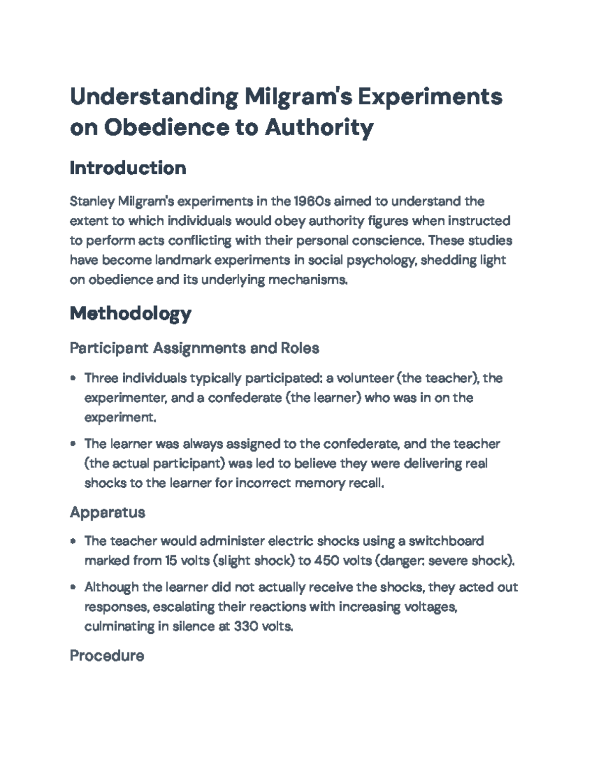 Understanding Milgram's Obedience Experiments: Insights & Findings ...