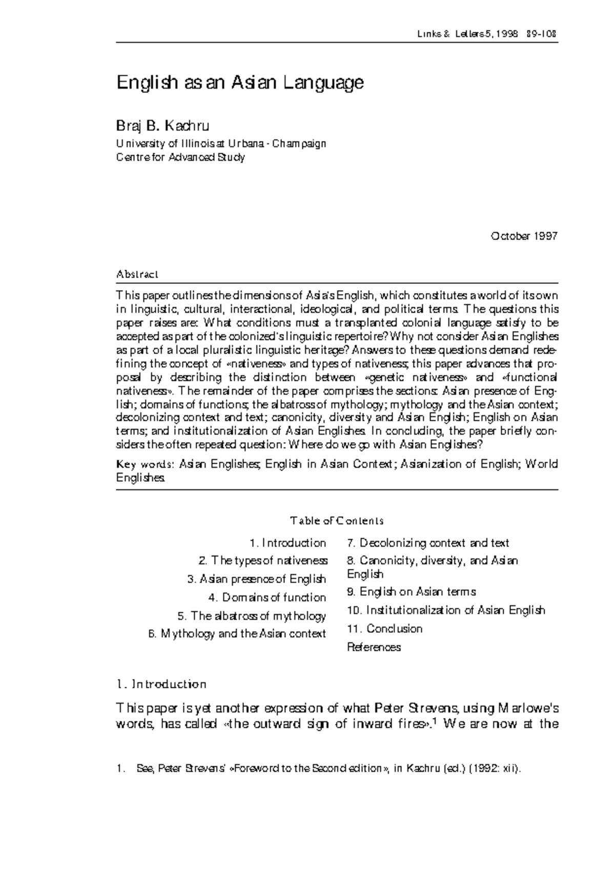 Asian English: Perspectives and Challenges in Linguistic Identity - Studocu