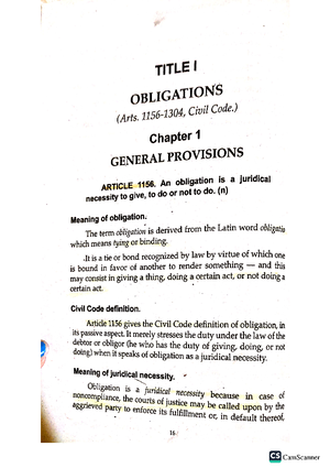 ARTICLE 1174 - FORTUITOUS EVENTS (Force Majeure) - FORTUITOUS EVENTS ...