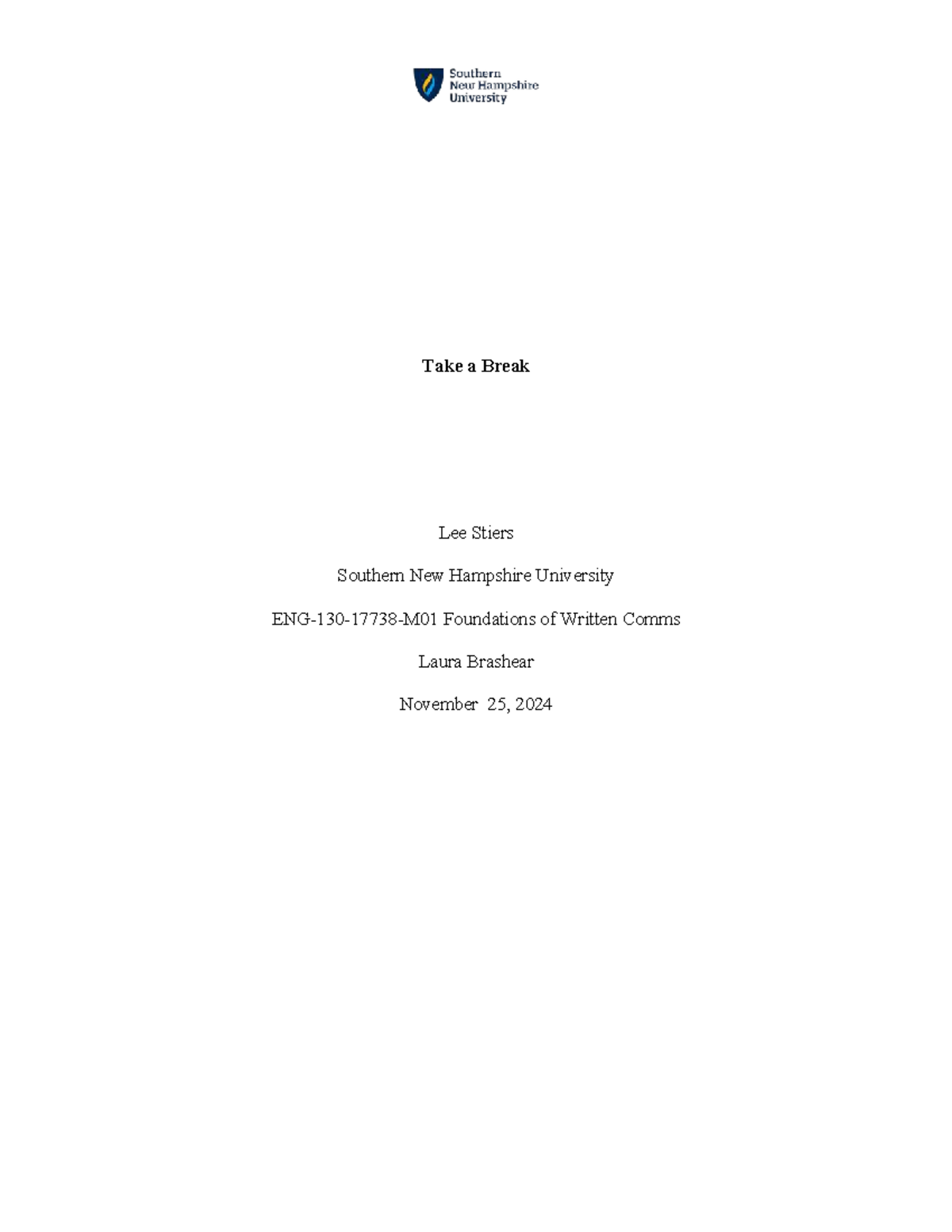 ENG 130 Module Five Analysis of a Written Work for a First Audience APA ...