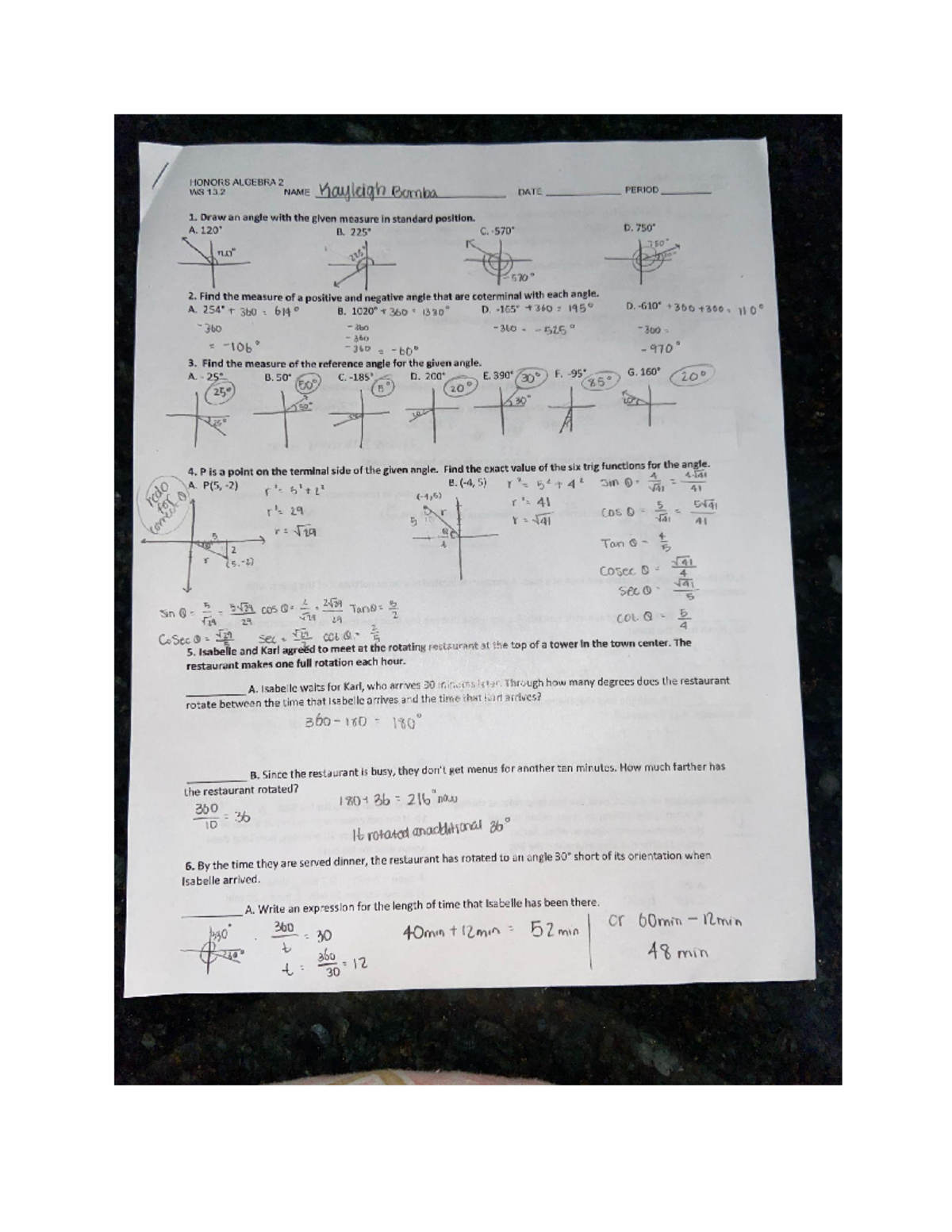 Honors Algebra 2 - Chapter 13.2 Study Guide - Studocu