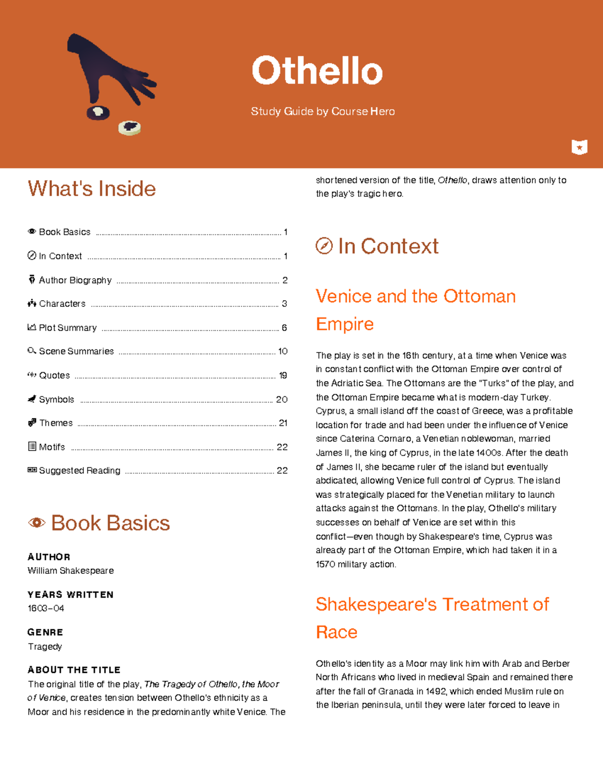 Othello Study Guide: Key Themes, Characters, and Analysis - Studocu