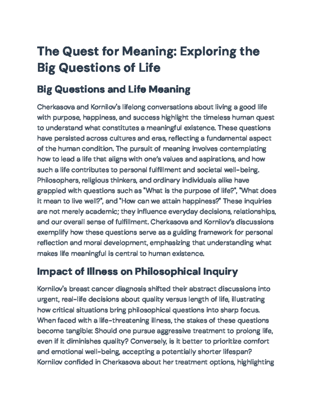 The Quest for Meaning: Life's Big Questions and Philosophical Inquiry ...