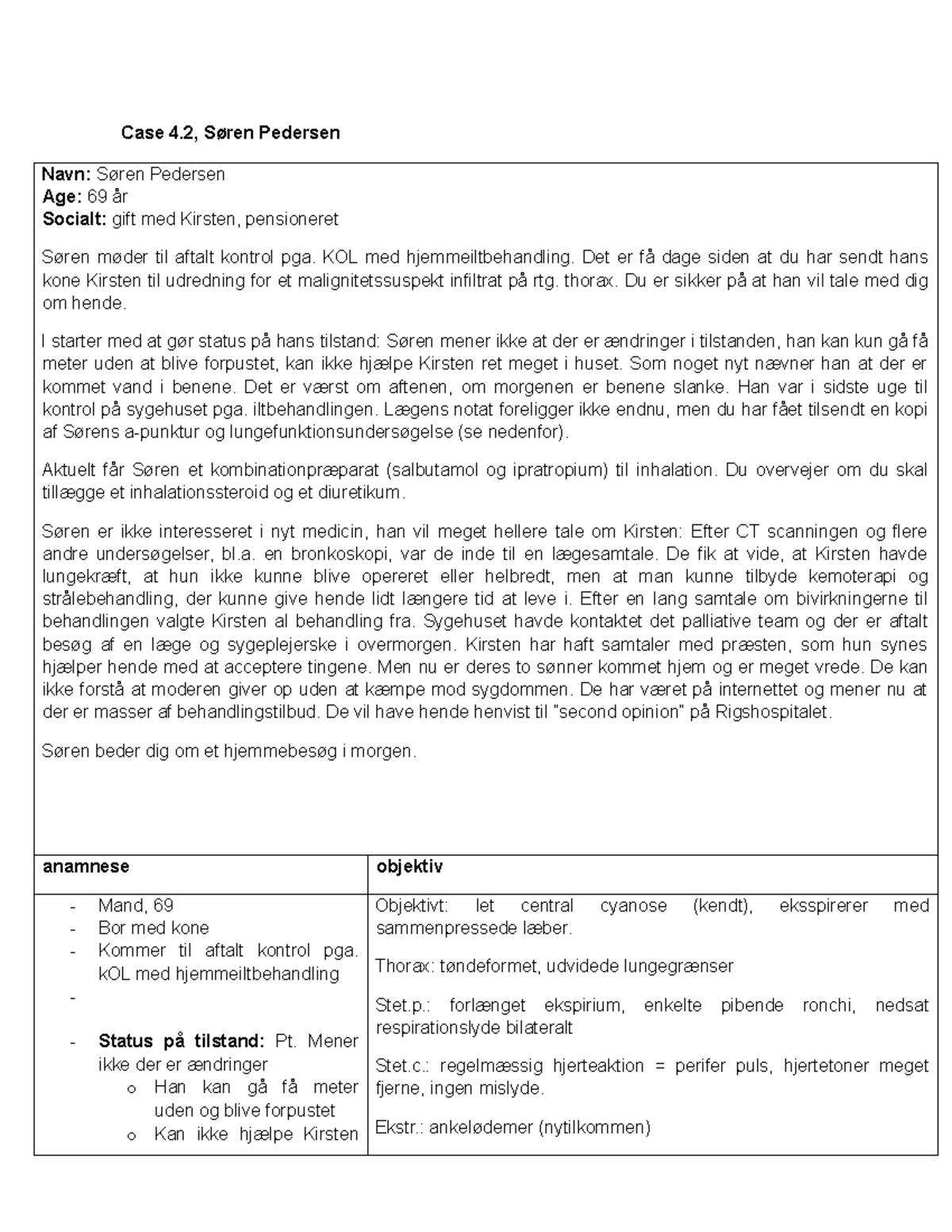 Case Study 4.2: Søren Pedersen's COPD Management and Family Dynamics ...
